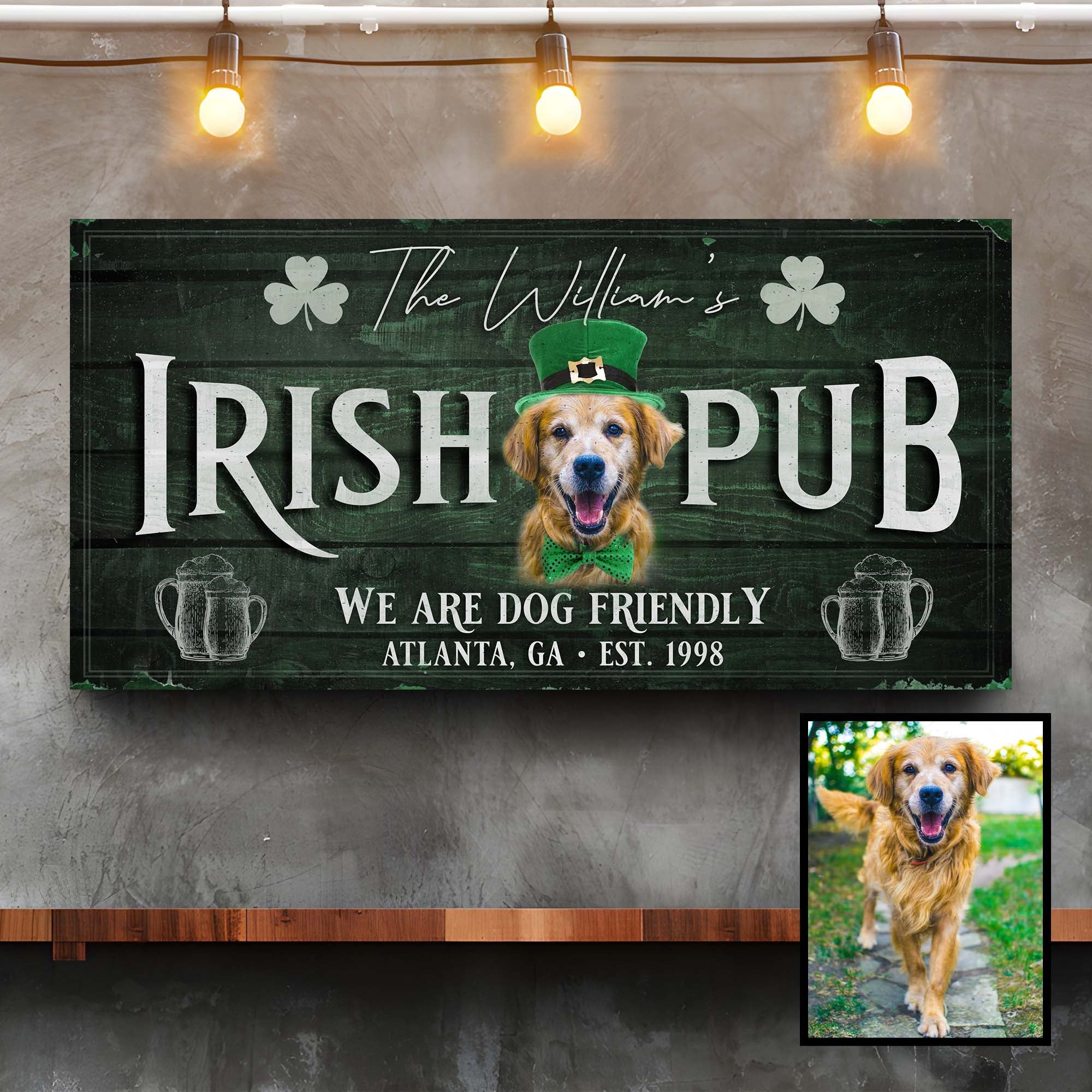 Irish Pub Dog Portrait Sign – Sanctum Paws and Fangs