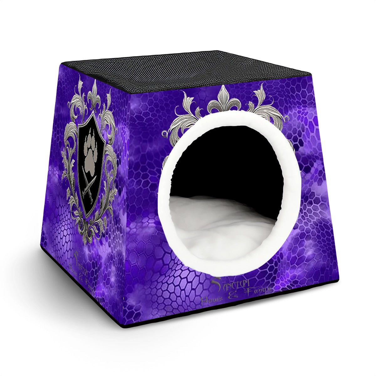 SPF Space Capsule Pet Bed - Purple Hexagon | Ethical Pet Luxury ...