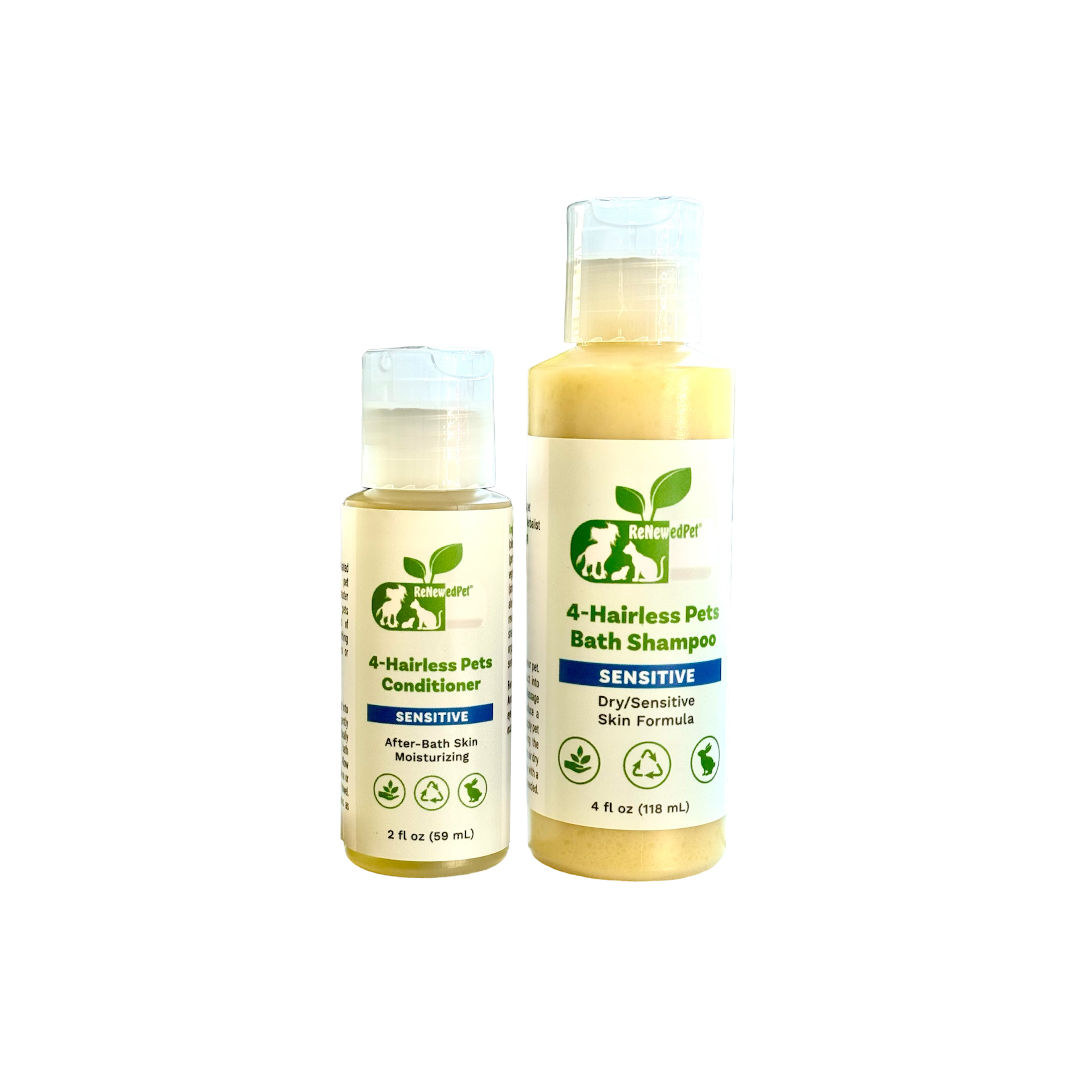4-HAIRLESS PETS SENSITIVE SHAMPOO & CONDITIONER – Sanctum Paws and Fangs
